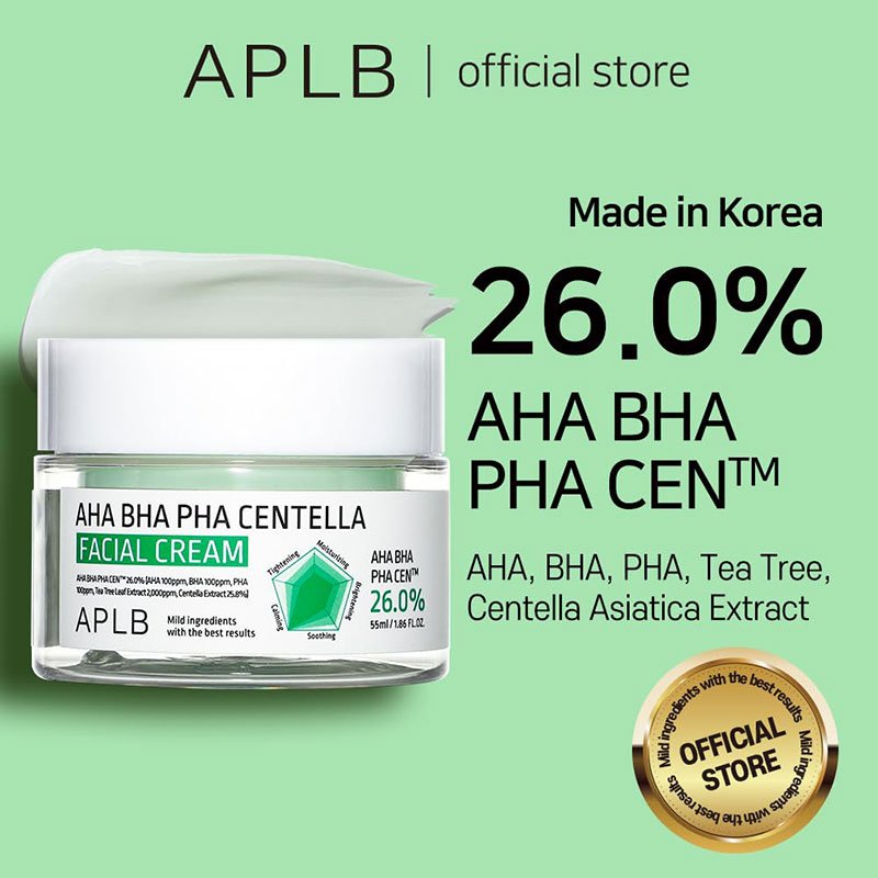 APLB AHA BHA PHA Centella Facial Cream 55ml – SHAJBA